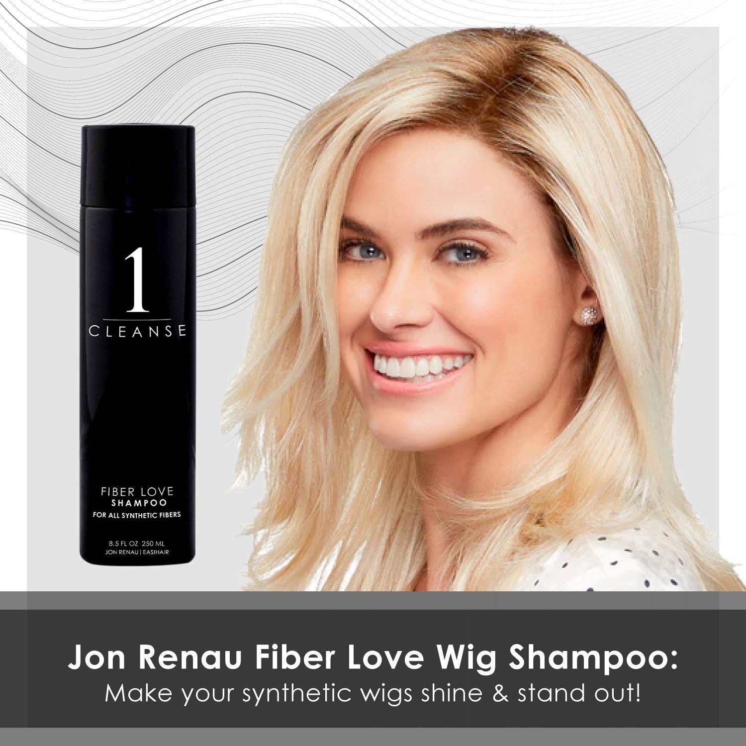 Jon Renau Shampoo for Synthetic Fiber Wigs, Toupes, 8.5 fl oz