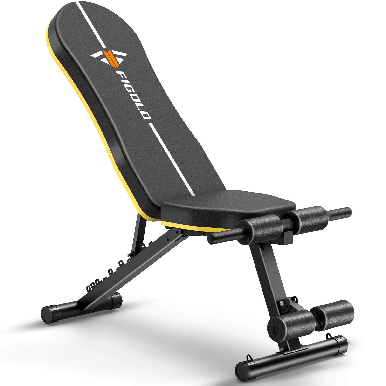 Adjustable Weight Bench for Full Body, Workout Bench with 7 Positions and Wider Backrest/Seat Home Gym Bench , Strength Training Press Bench with Fast Folding [2021 New Version]