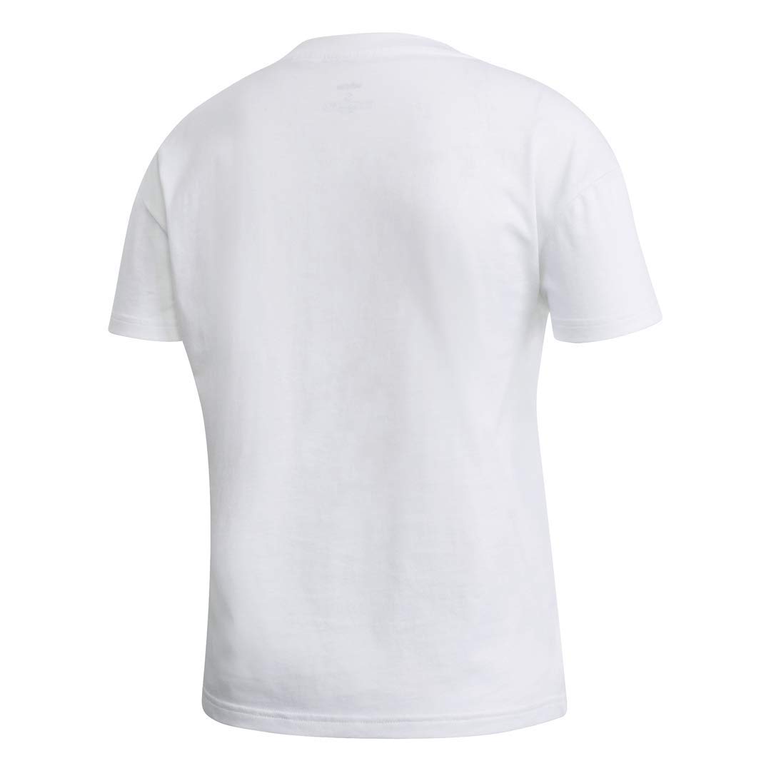 adidas Women's Boxed Graphic Tee, Medium Grey Heather/Black, Medium