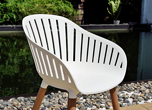 Brampton Patio Brampton Chiavari Outdoor Chairs Set of 2 | Eucalyptus Wood Legs| Perfect for Patio, 2-Piece, Dark Teak Finish