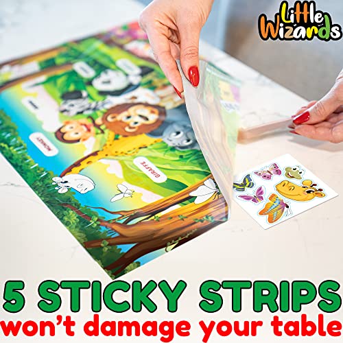 Disposable Placemats for Baby with Stickers - Kids Placemats for Dining Table - Disposable Placemats for Kids That Stick - Toddler Placemats for Dining Table - Baby Placemat Plastic Placemats for Kids