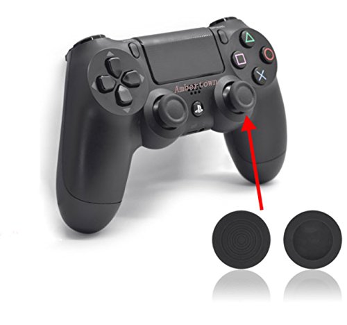 Analog Silicone Thumb Stick Grip Joystick Caps Cover for PS4 PS3 Xbox 360 Xbox One Game Controllers (Black)