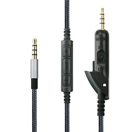 Sukira Replacement Cable with Microphone & Remote Control for Bose QuietComfort 15 / QuietComfort 2 / QC15 / QC2 Headphone and Samsung Galaxy Sony Xiaomi Huawei Android
