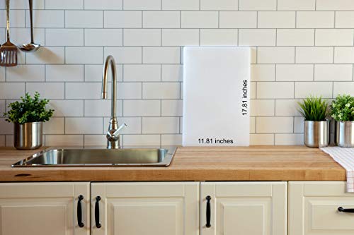 Restaurant Thick White Plastic Cutting Board 18x12 Large, 1 Inch Thick