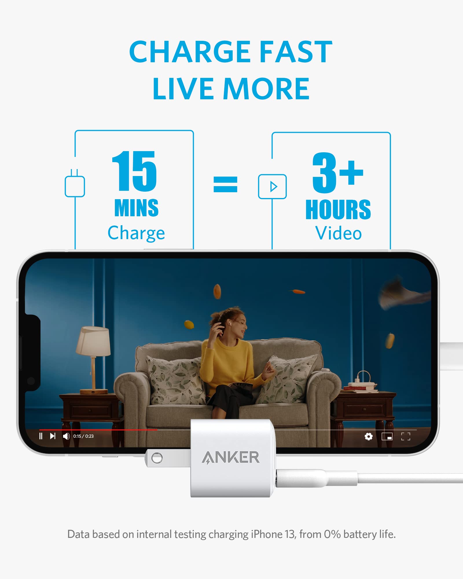 Anker [2-Pack] USB C Charger, Nano Charger 20W Powerport PD Durable Compact high Speed USB C Wall Charger, for iPhone 13/13 Mini/13 Pro/13 Pro Max/12