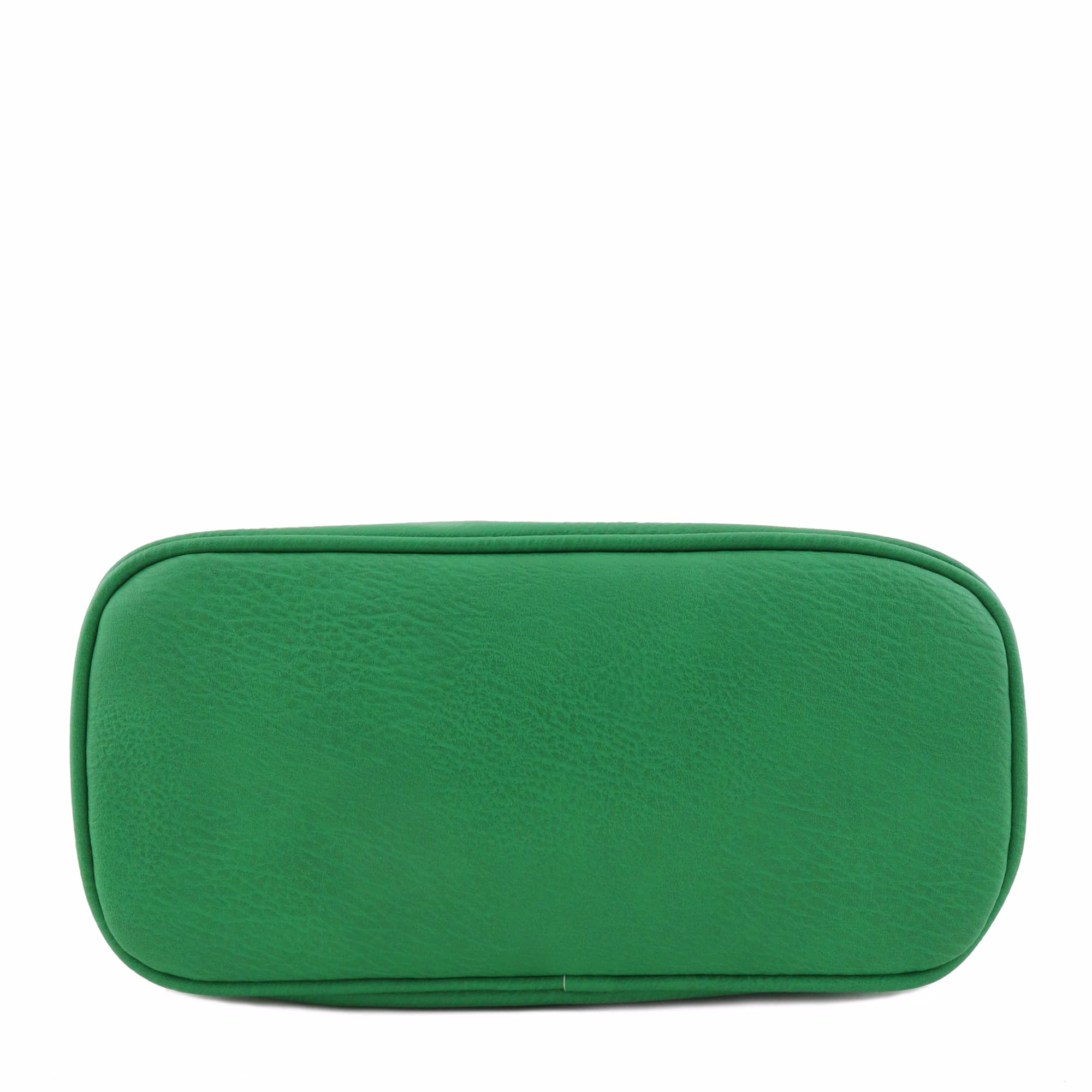 FashionPuzzle Lightweight Tassel Zipper Bucket Crossbody Bag (Kelly Green) One Size