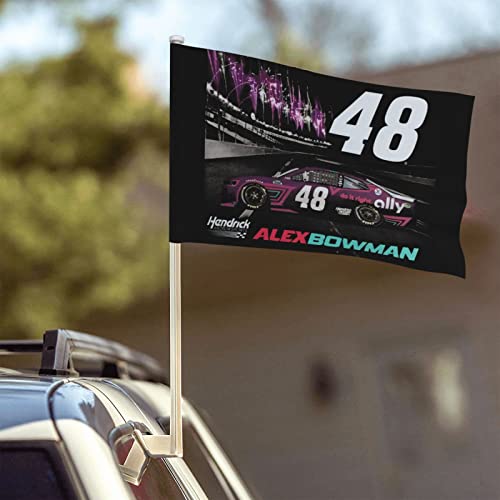 Alex Bowman 48 Patriotic Car Flag Window Clip On Flag Model 12x18 In