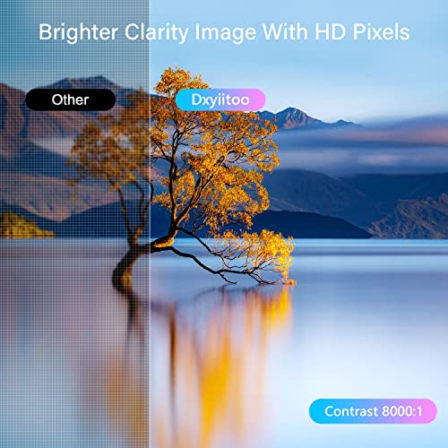 Full HD Bluetooth Projector Built in DVD Player, 8500LM 1080P Supported, Portable Mini DVD Projector for Outdoor Movies, 250" Home Theater, Compatible with iOS/Android/TV Stick/PS4/HDMI/USB/TF Card