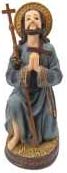 lufebut zzbbkkzz 8 Inches San Alejo Statue Praying St Alex Sculpture.