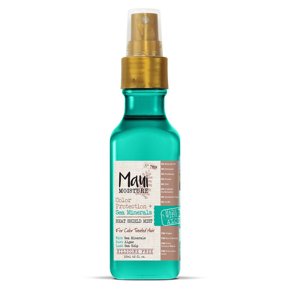 Maui Moisture Color Protection Sea Minerals Heat Shield Mist, Bottle Coconut 4.2 Fl Oz