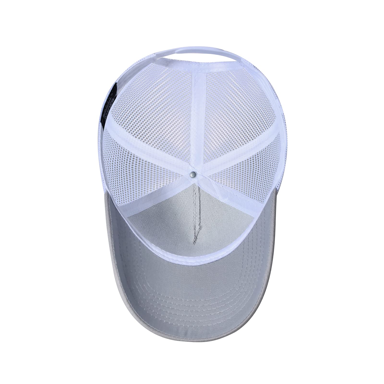 American Flag Trucker Hat - Snapback Hat, Baseball Cap for Men Women - Breathable Mesh Side, Adjustable Fit - for Casual Wear Gray/White