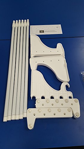 EZ Shelf-Expandable-Closet Shelf with Hanging Rod- 42.5β to 75β -White-Easy Install to Backwall(Floating)-Wire Closet Shelving Alternative-(EZS-SCRW72-1-2)