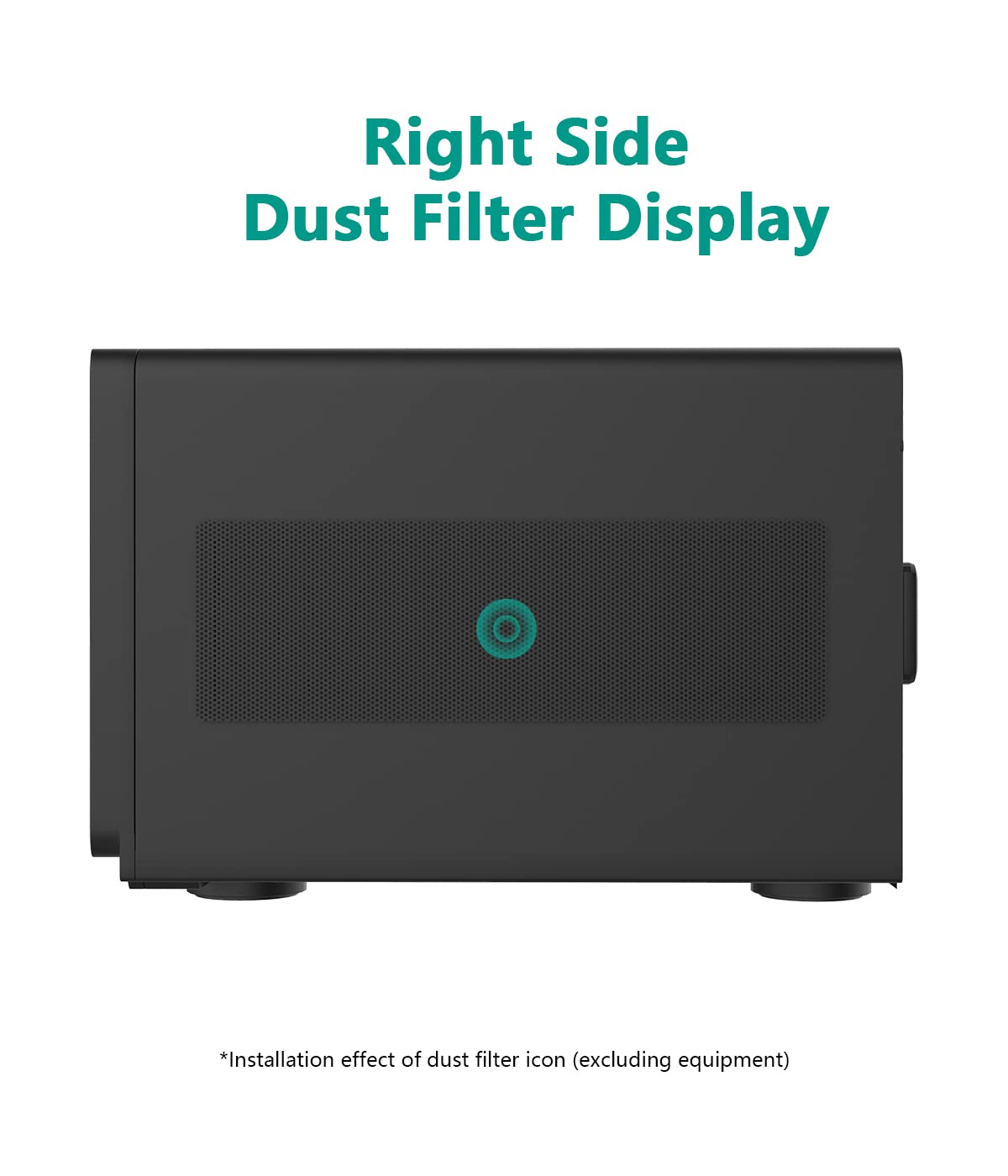 ADJNPCY Dust Filter for Synology NAS DX517 DX513 Dustproof PVC Cover - Black