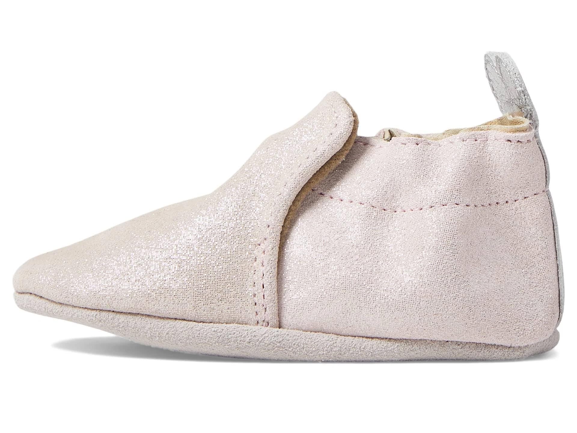 Robeez Baby Girls and Unisex Soft Soles Slip-Resistant Crib Shoes Slippers Moccasins for Infant and Toddler - Pink Light/Pastel Pretty Pearl - 6-12 Months