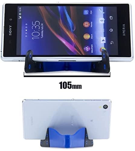 Eeejumpe Smart Phone and Tablet Stand - Foldable Vertical and Horizontal Mount for iPhone / iPad / Samsung Galaxy / HTC One and all Mobile Phones Blue