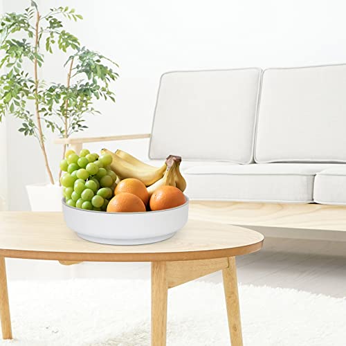 FYY Lazy Susan Organizer, 10.4 inch Turntable Cabinet Organizer Rotating Spice Rack Kitchen Storage Cosmetic Makeup Organizers for Cabinet Kitchen Pantry Refrigerator Countertop Organization White