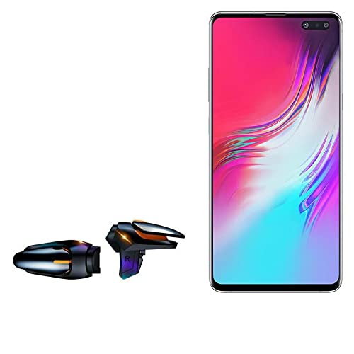 BoxWave Gaming Gear Compatible with Samsung Galaxy S10 5G - Touchscreen QuickTrigger Auto, Trigger Buttons Autofire Gaming Mobile FPS - Jet Black