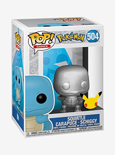 Funko Pop! Games: Pokemon S8 - Squirtle Silver Metallic