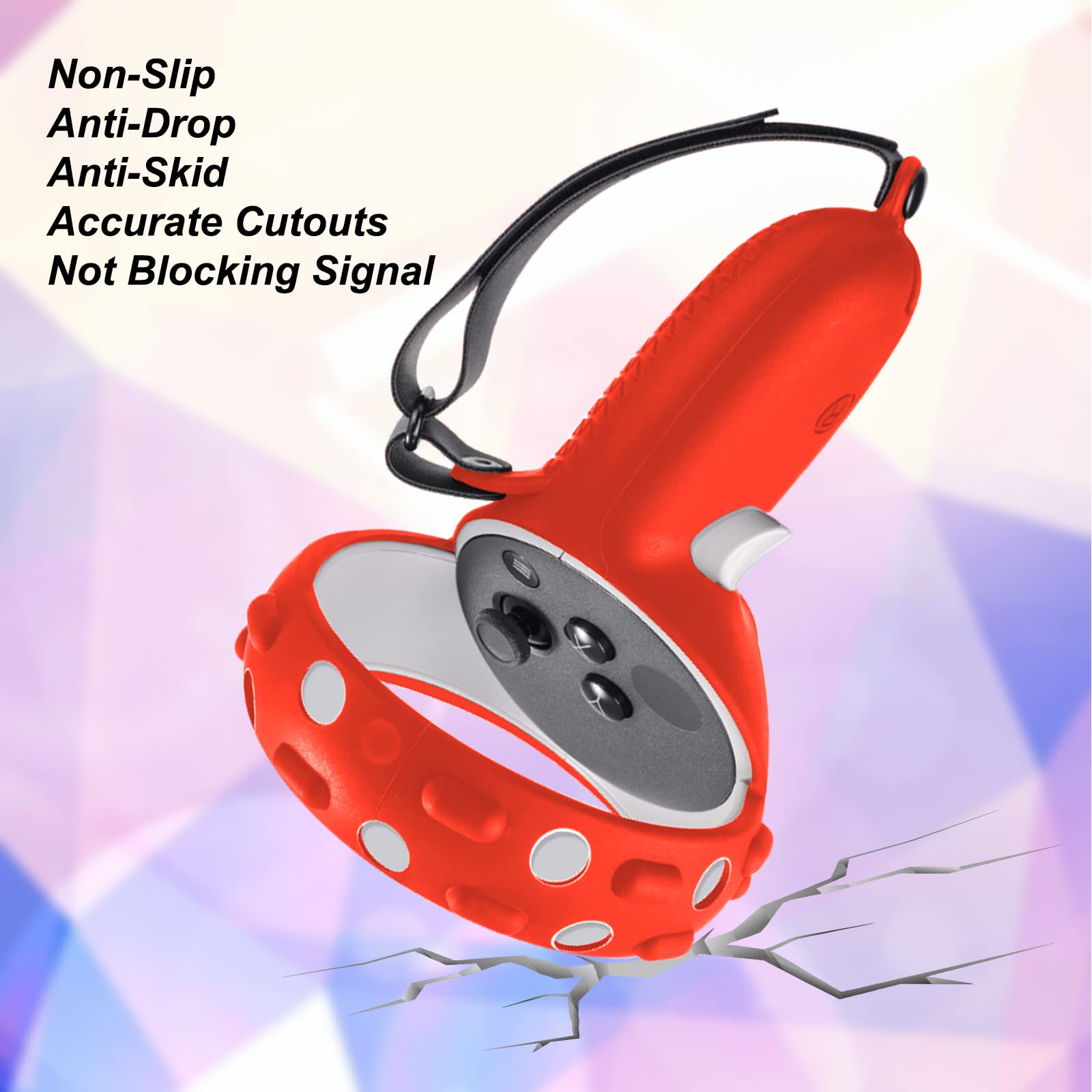 Accessories Compatible with Oculus Quest 2 Silicone Touch Controller Grip Cover, Face Cover, Headset Shell Cover, Protective Lens Case, Disposable Eye Sleeves