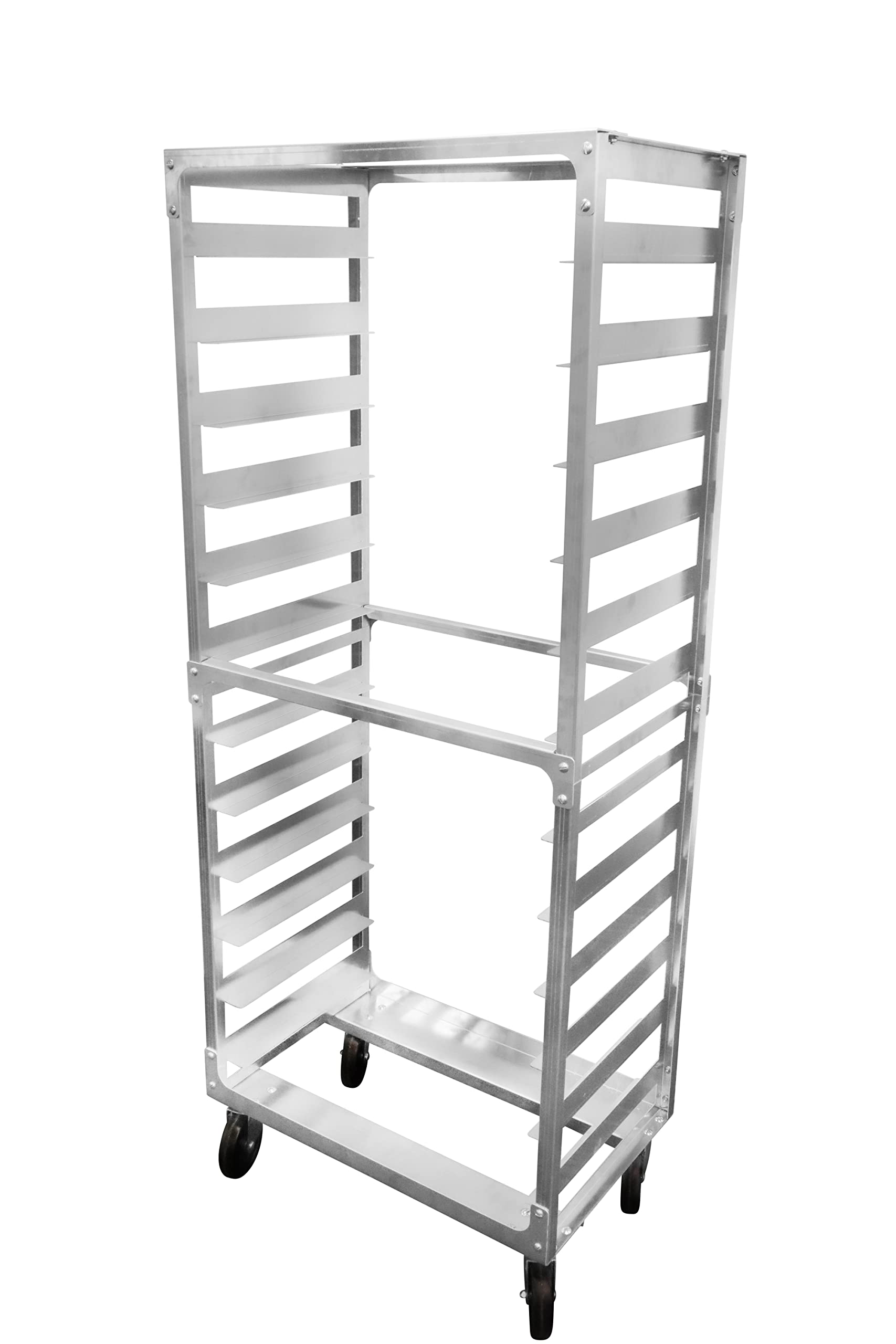 SHOPCraft Side Load Aluminum Speed Rack, Commercial Standard Heavy Duty Aluminum Bun Racks for Food Service, Bakery, Restaurant, NSF Listed Industrial Baking Pan Rack (12 Tier 5 Inch Spacing)