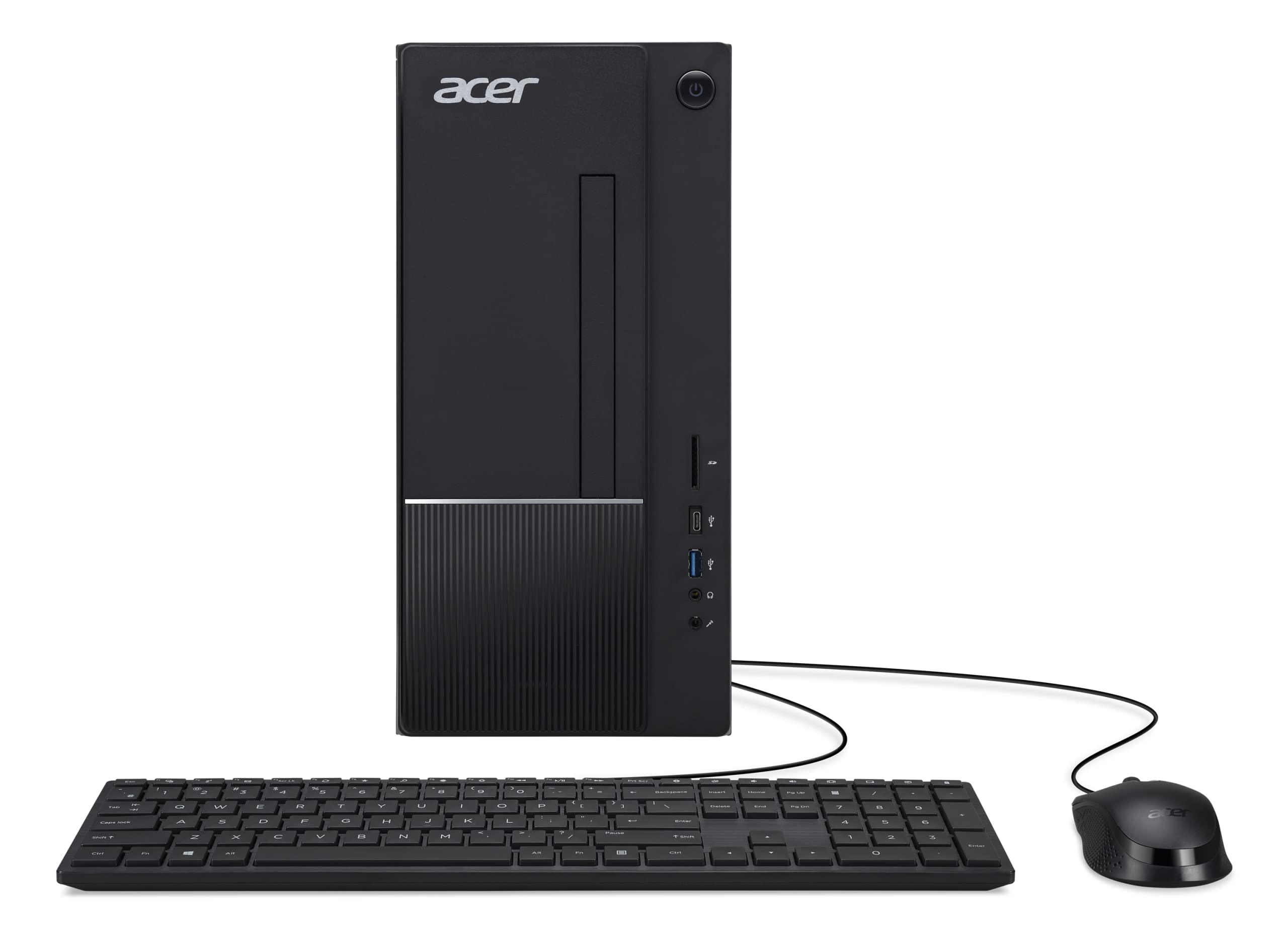 Acer Aspire TC-1770-UR11 Desktop | 13th Gen Intel Core i5-13400 10-Core Processor | 8GB 3200MHz DDR4 | 512GB M.2 2280 PCIe Gen 4 SSD | SD Card Reader | Intel Wi-Fi 6E AX211 | Windows 11 Home,Black