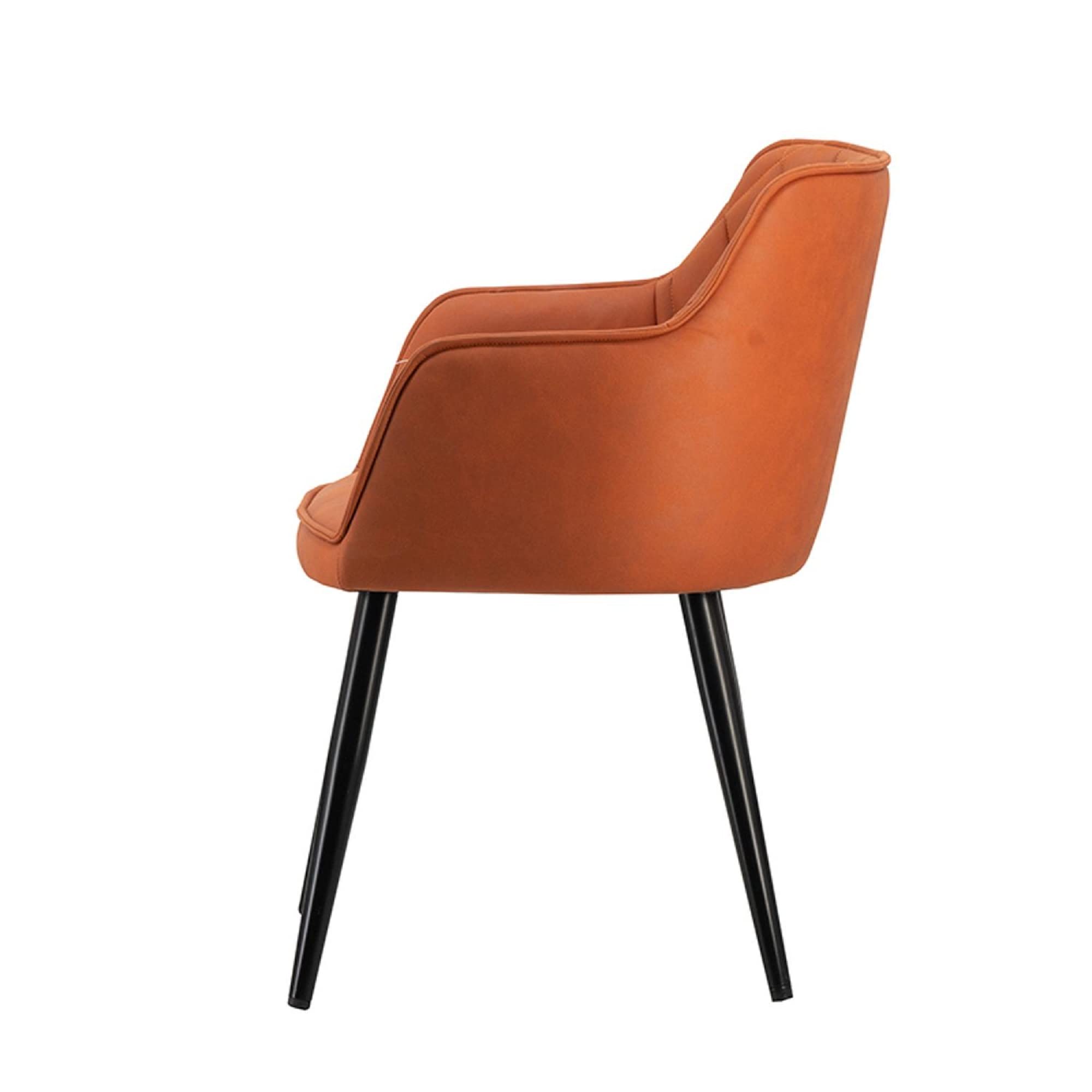 A&B Home 31 in Set of 2 Wooden Classy Armless Dining Chair, Orange
