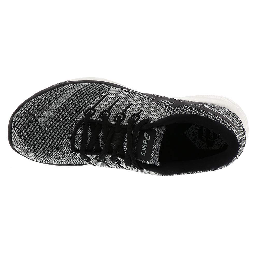 ASICS Women's fuzeX Knit Running Shoe Carbon/Black/White 8 (S)