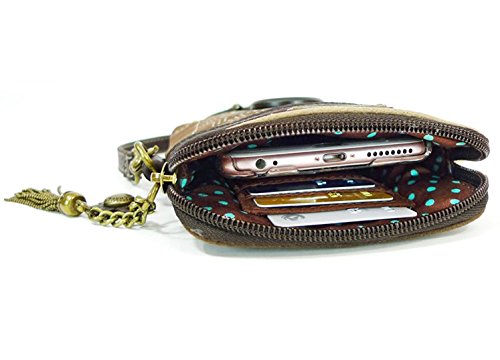 Chala Crossbody Cell Phone Purse - Women PU Leather Multicolor Handbag with Adjustable Strap - Fox - Olive