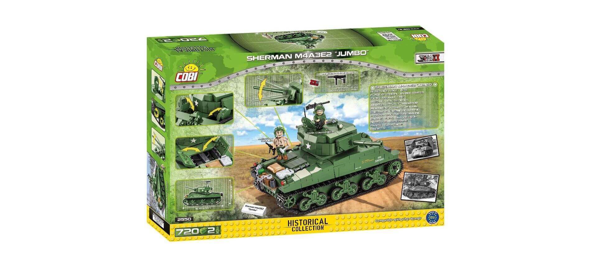 COBI 720 Pcs Historical Collection WWII /2550/ Sherman M4A3E2