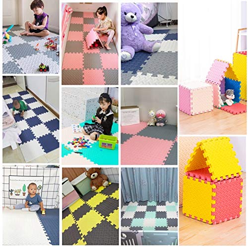 ALGFree Foam Interlocking Tiles Living Room Interlocking Floor Mats Splice Child Crawling Mat Large Baby Jigsaw Puzzle Climbing Mat Thicken Non-Slip Carpet, Free Stitching