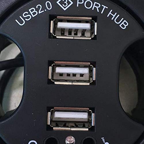 Leya-US LEYAYA 3 Ports USB 2.0 Hub with 3.5mm Audio and Microphone Jack