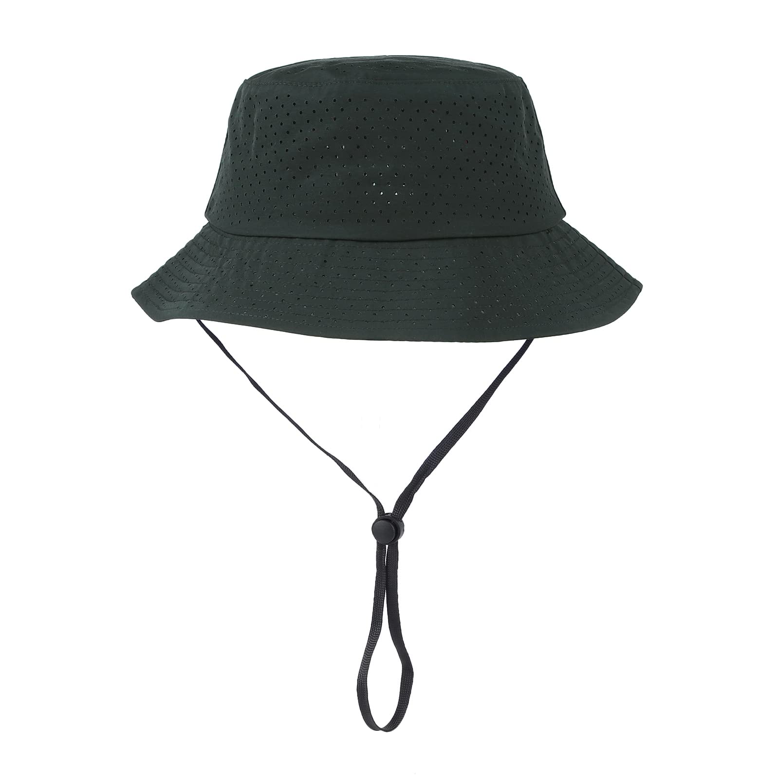 ALGSQEOR Breathable Hat for Women and Men Travel Fishing Caps Summer Foldable Brim Sun Hat (Black)