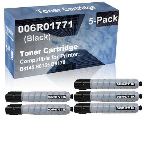 5-Pack Compatible High Capacity B8145 B8155 B8170 Printer Toner Cartridge Replacement for 006R01771 Printer Cartridge (Black)