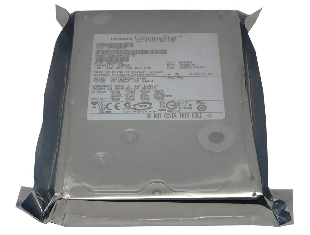 Hitachi HCS725025VLAT80 Cinemaster 7K500 250GB 7200 RPM 8MB Buffer ATA-133 40-pin 3.5 Inch Hard Drive