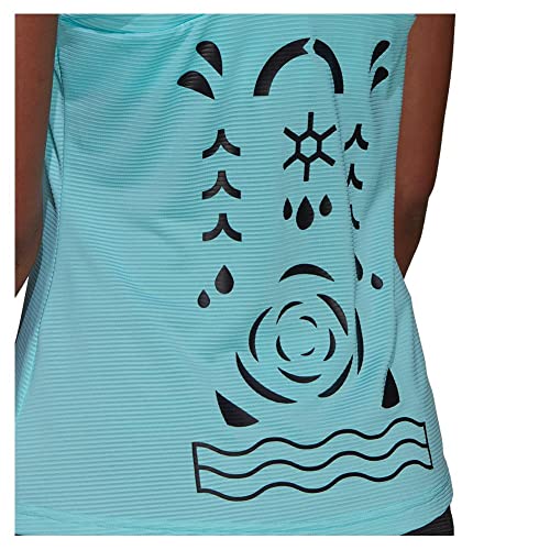 adidas Women's Tennis Y-Tank Heat.RDY, Pulse Aqua/Black (Primeblue), Medium