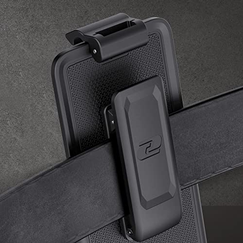 Encased MAG SlimShield Designed for iPhone 14 PRO Case with Belt Clip Holster - Compatible with MagSafe (Black)