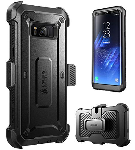 SUPCASE Unicorn Beetle PRO Series Phone Case for Samsung Galaxy S8 Plus, Full-Body Rugged Holster Case with Built-in SP for Galaxy S8 Plus (Black)