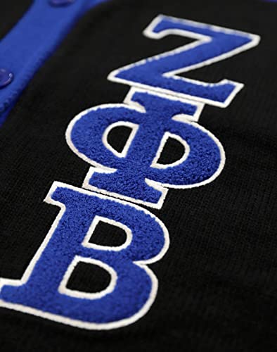 Zeta Phi Beta M7 Button Down Sweater [XL] Black