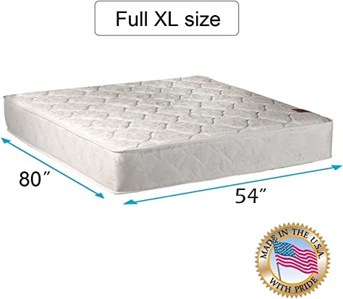 DS Solutions USA Legacy Double-Sided Full Extra Long Size Mattress Only with Mattress Cover Protector