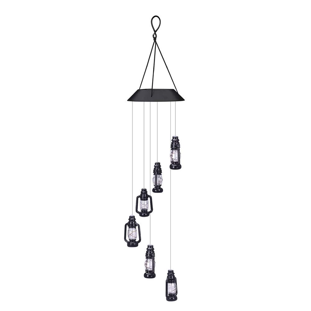 Color-Changing Solar Powered Lanterns Wind Chime Wind Moblie LED Light, Spinner Windchime Portable Outdoor Chime for Patio, Deck, Yard, Garden, Home(1Pcs)