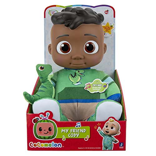 CoComelon My Friend Cody with Dinosaur Plush - Plays βCodyβs Special Dinosaur Dayβ Song Clips - Press Tummy for Music and Phrases - Toys for Preschoolers