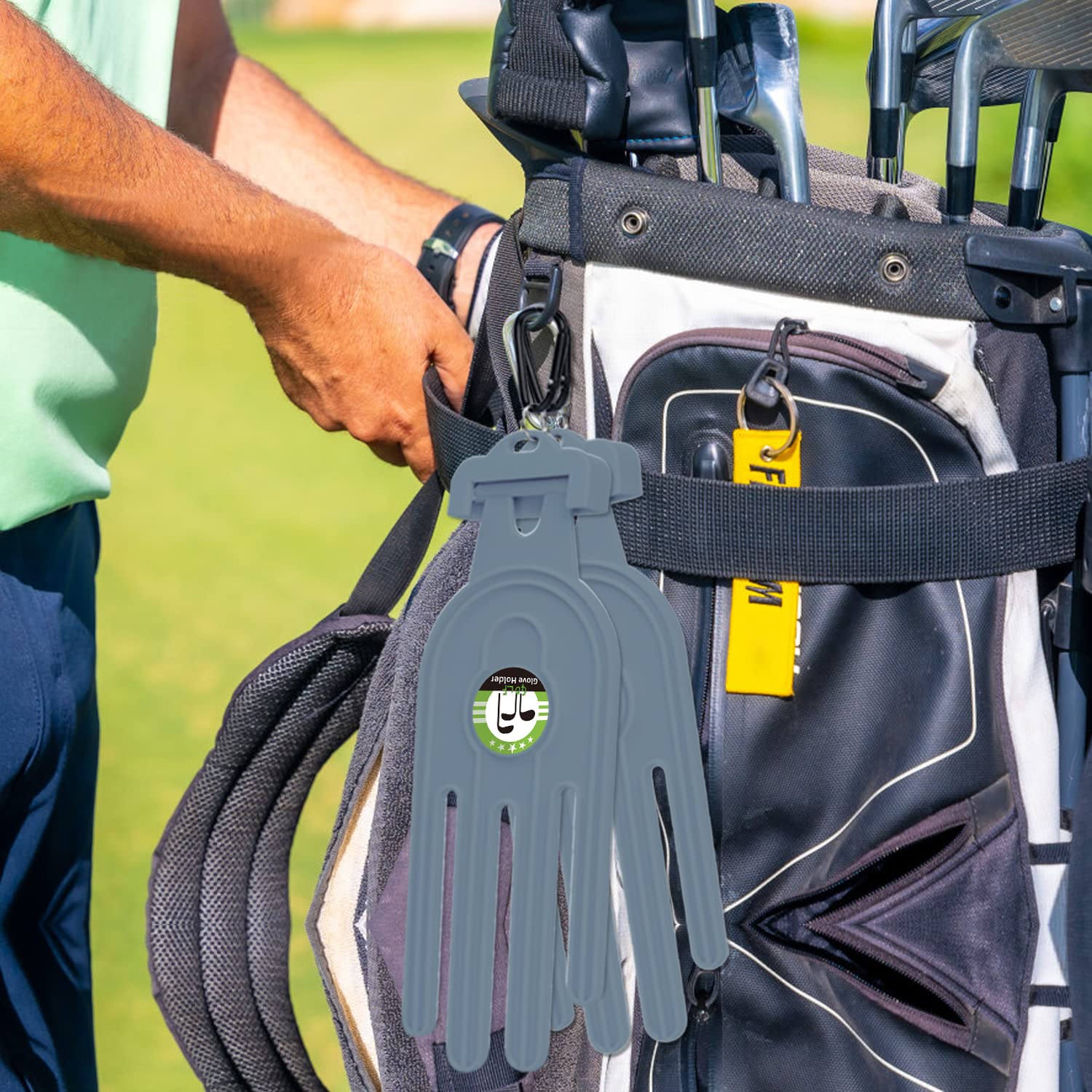 ACCTOLF Golf Glove Holder Dryer, Golf Glove Holder for Bag, Durable Sport Gloves Support Frame Tool Accessories Gifts for Men Women Golfer