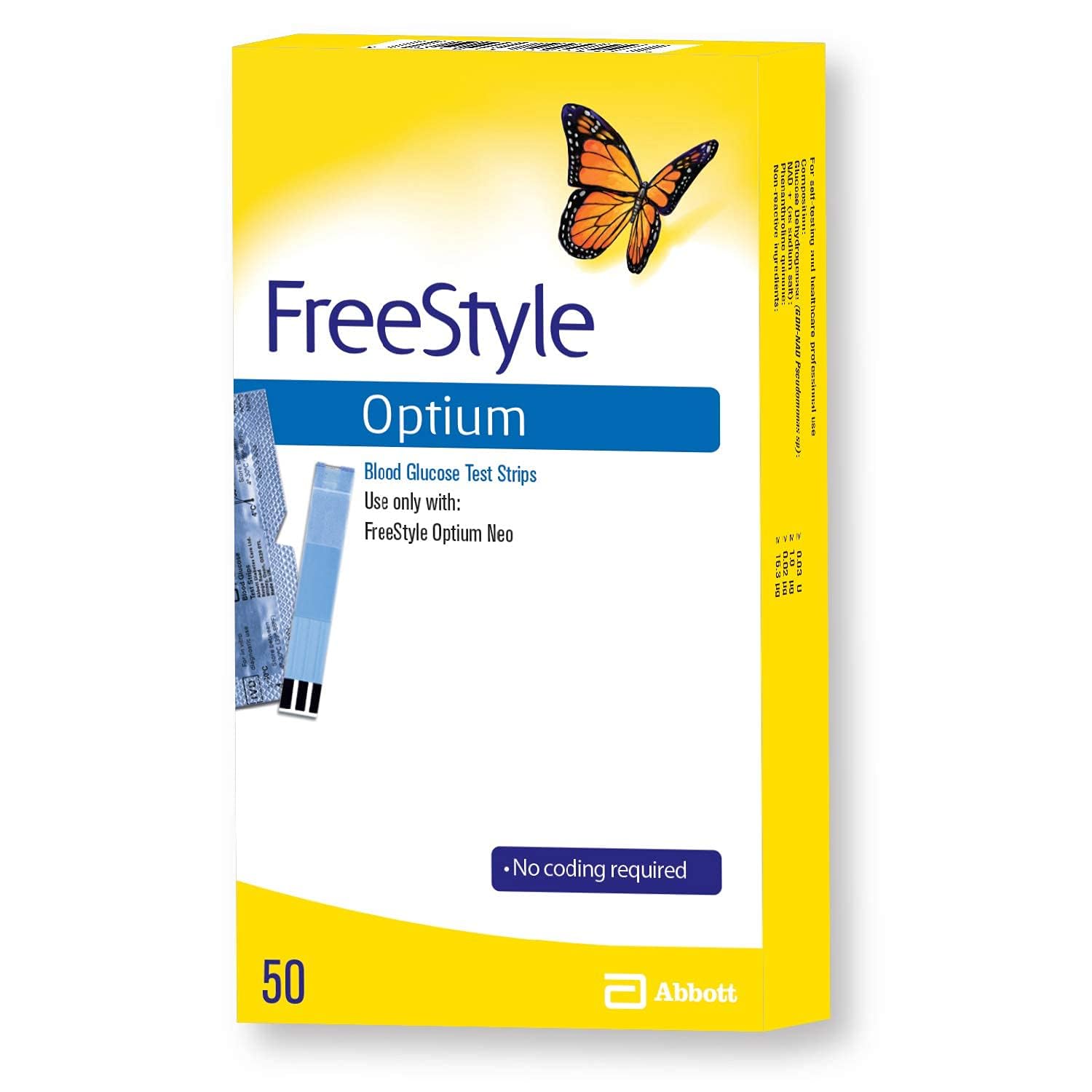 ABT Inc Optiums Test Strips 50 Strips