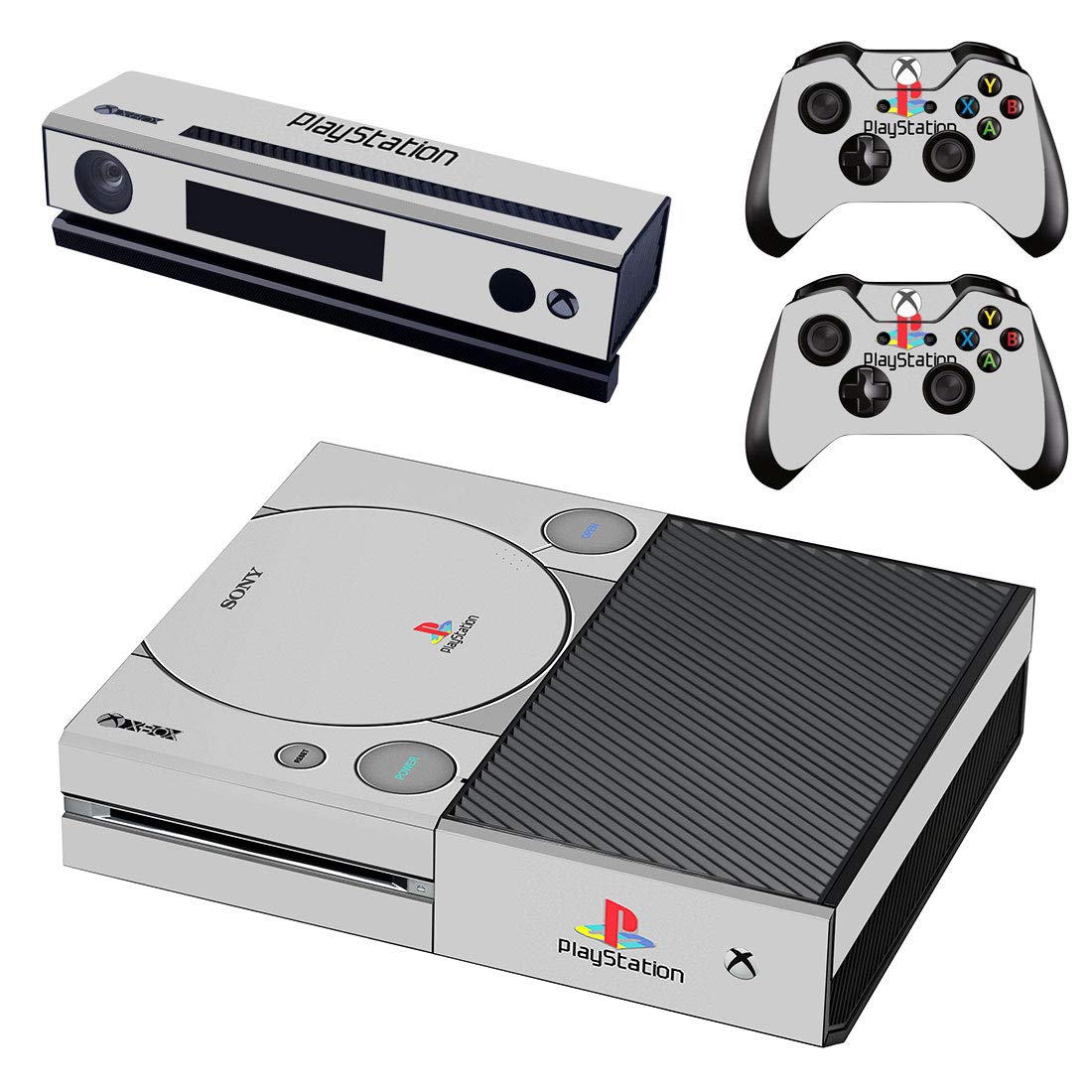 Adventure Games® - Retro - Vinyl Console Skin Decal Sticker + 2 Controller Skins Set - Compatible with XBOX ONE ORIGINAL gaming console systems