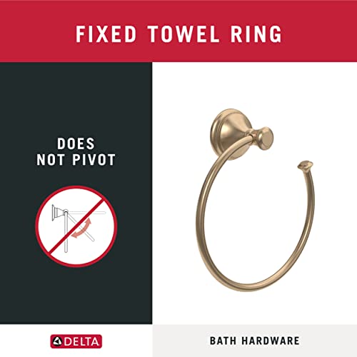 Delta Faucet 79746-CZ Cassidy Wall Mounted Towel Ring in Champagne Bronze, Bathroom Accessories