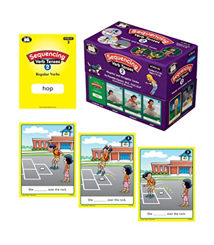 Super Duper Publications | Sequencing Regular and Irregular Verb Tenses Set 2 Fun Deck | Communication and Early Reader Skills Flash Cards | Educational Learning Materials for Children