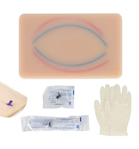 Injection Training Pad Model, Reusable and Durable for Medical Students Practice/Training,4 Veins Imbedded 3 Skin Layers