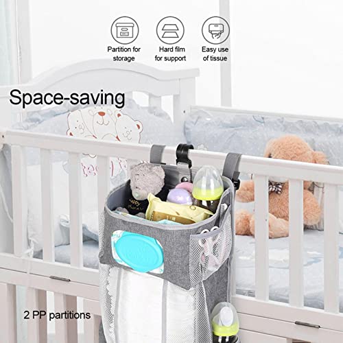 Hanging Diaper Organizer | Diaper Holder for Crib Car Nursery Organizer | Hanging Nursery Diaper Stacker Organizers for Cribs, Baby Essentials