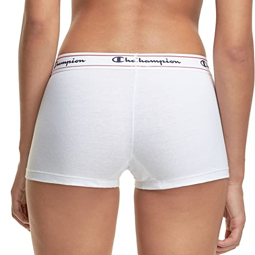 Champion womens Daywear Boyshort Boy Short Panties, White, Small US