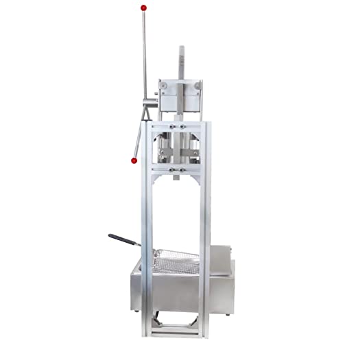 HENHAIY Commercial Churros Machine, 3L Home Vertical Type Manual Donuts Machine, Hand Crank Stainless Steel Professional Churro Maker, Apply for Restaurants, Cafeterias, Bakeries